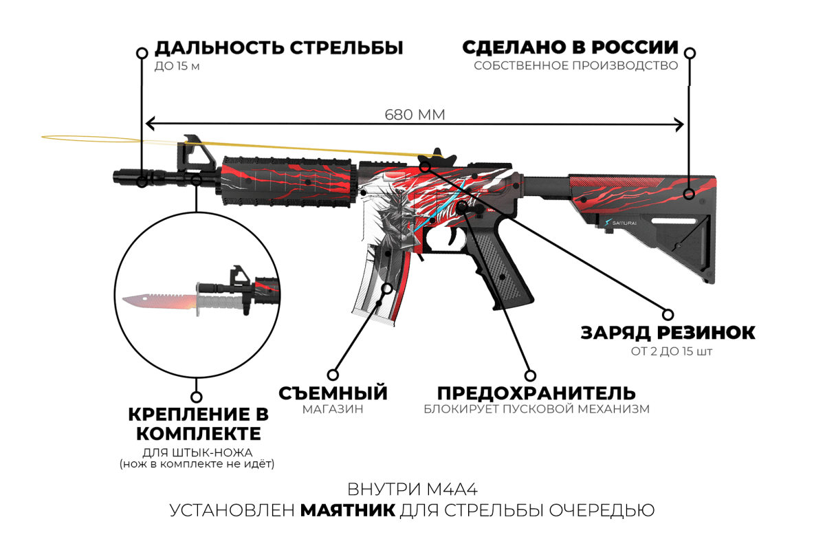 Купить M4A4 / M4 Самурай Стандофф 2 / Standoff 2