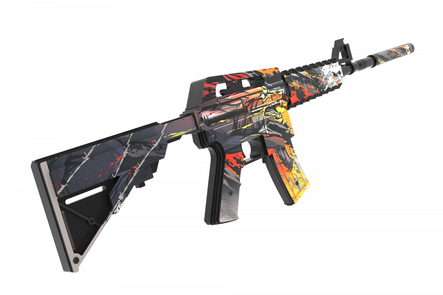 Деревянный автомат VozWooden M4A1 Свирепость (Стандофф 2 резинкострел ...